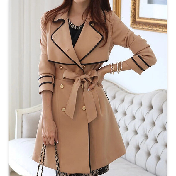 Slim Double-Breasted Coat Jacket – wensoal