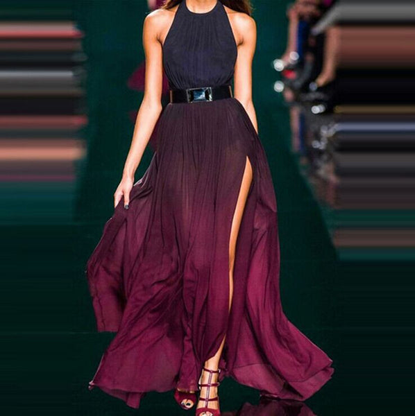 Pretty round neck sleeveless dress – wensoal